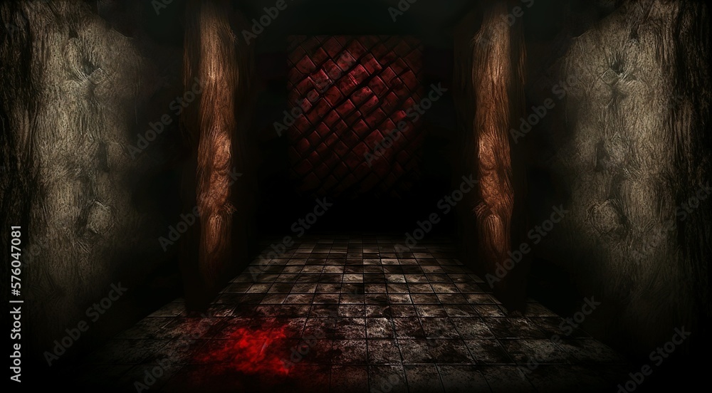 Scary cursed corridor, horror texture for background Generative AI ...