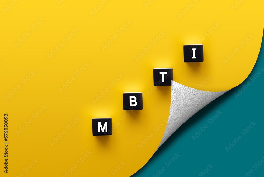 Four wooden blocks with the letter MBTI, Myers-Briggs Type Indicators ...