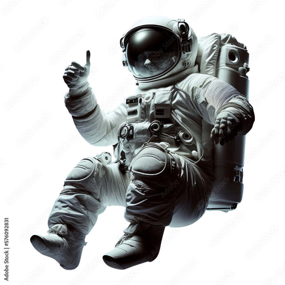astronaute qui fait un pouce en l'air dans sa combinaison spatiale ...