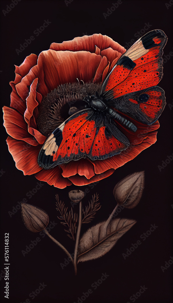 Red Poppy Flower Memorial for Fallen Soldiers - Symbol of Remembrance ...