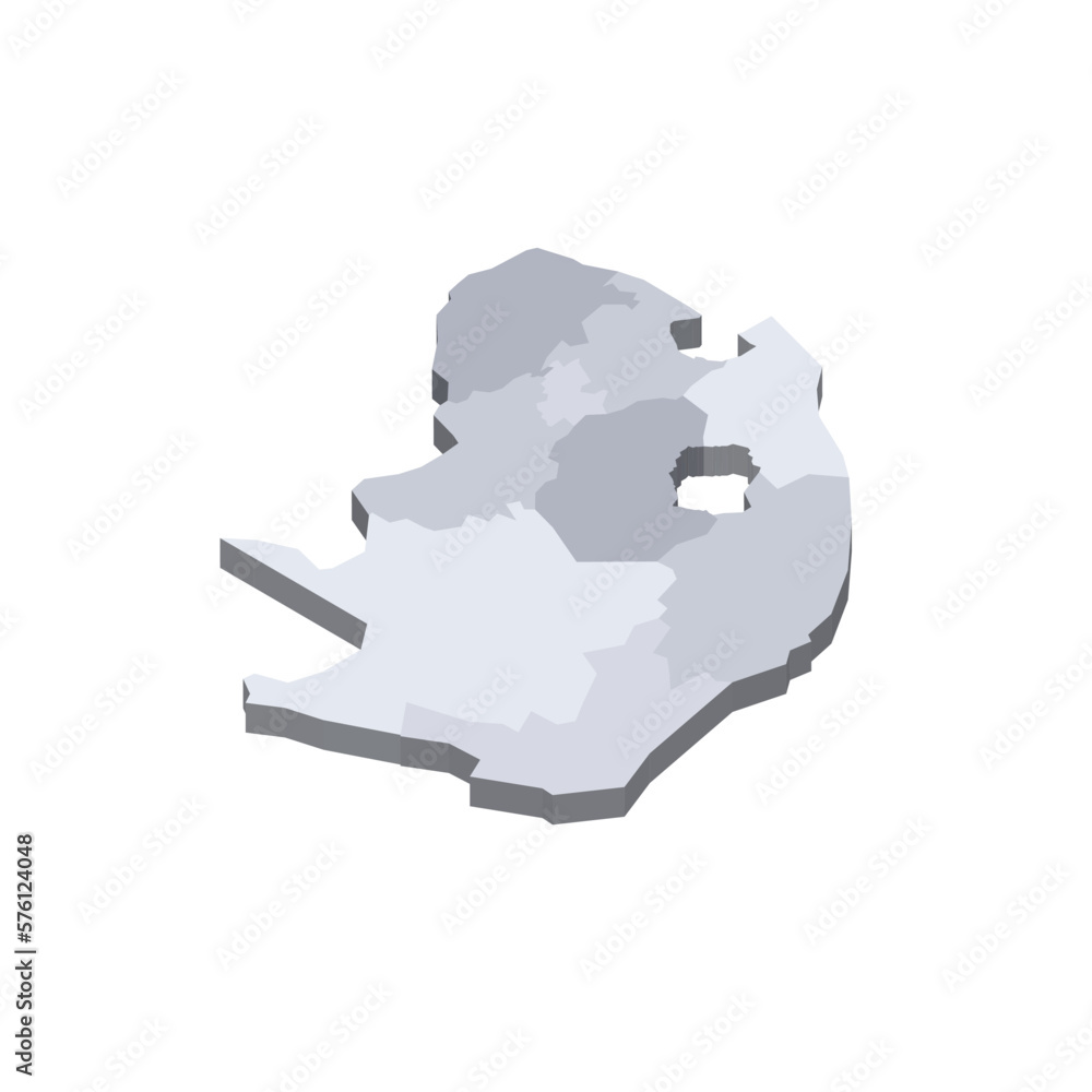 Vector de Stock South Africa political map of administrative divisions ...