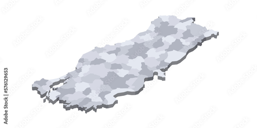 Turkey political map of administrative divisions - provinces. 3D ...