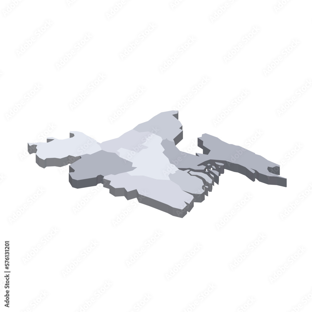 Bangladesh political map of administrative divisions - divisions. 3D ...