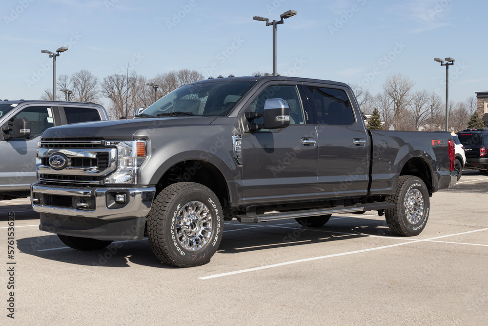 Ford F-250 display at a dealership. The Ford F250 is available in XL ...