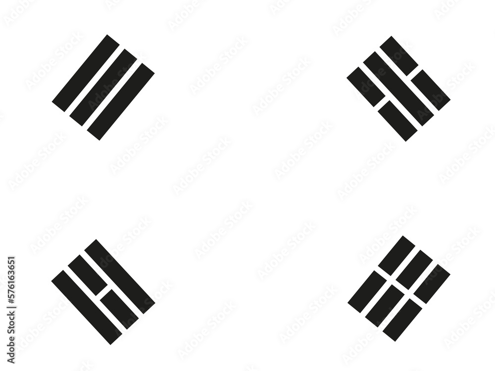 korean flag pattern Stock Illustration | Adobe Stock