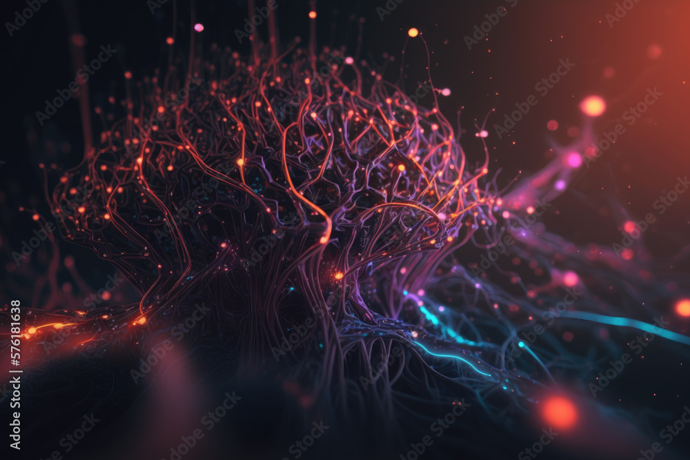 Neurons firing and wiring together in a neural network. Abstract ...