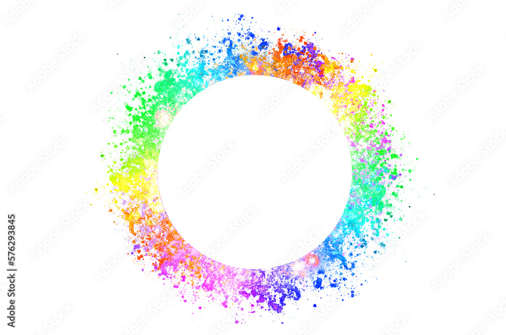 colorful circle frame circle light frame on transparent background PNG ...