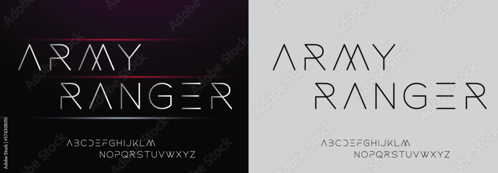 Army Ranger, Modern Sport Fonts. Typeface Tech style fonts for ...