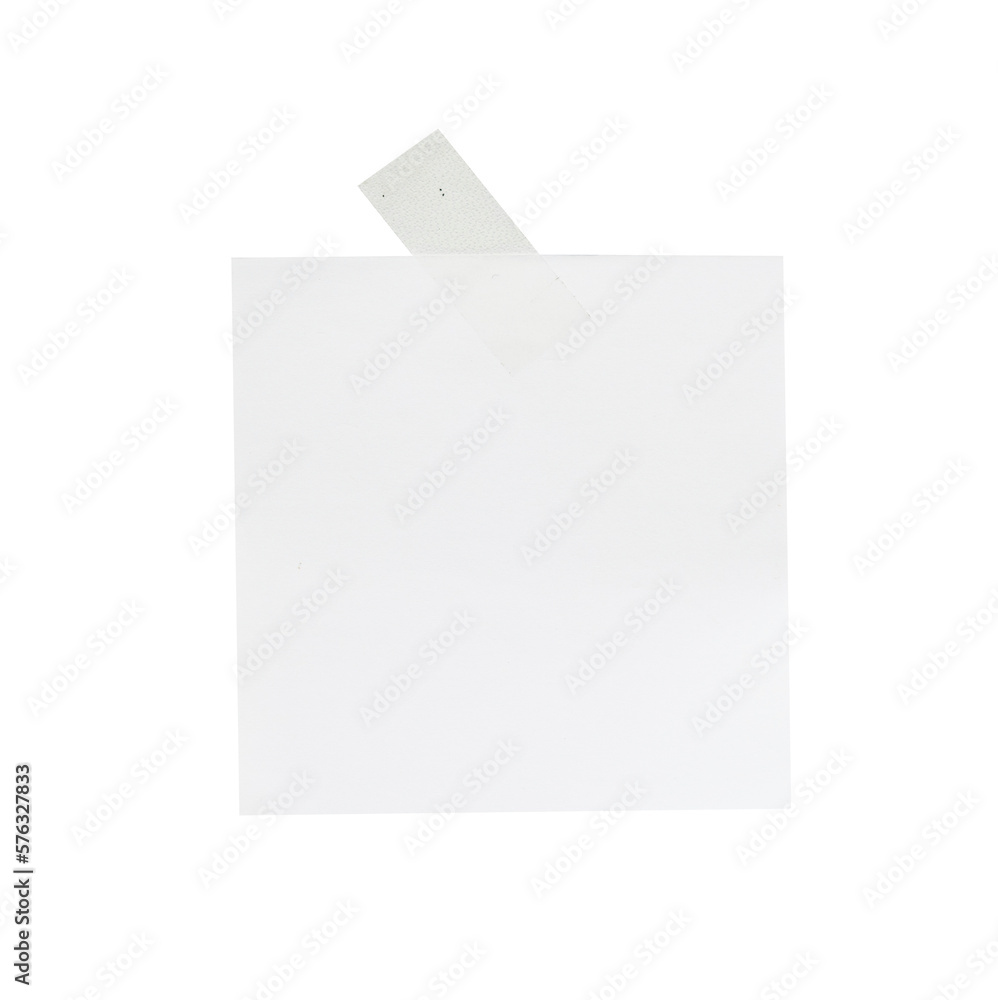 blank white paper with transparent tape Stock Photo | Adobe Stock