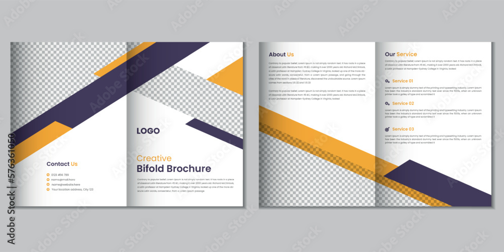 Bifold brochure, company profile, flyer, magazine, annual report ...