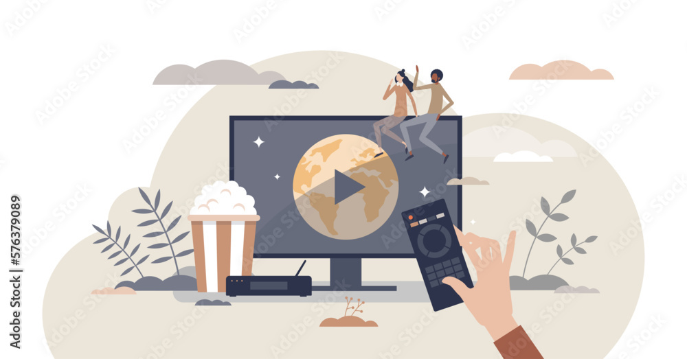 IPTV as internet television and home entertainment system tiny person ...