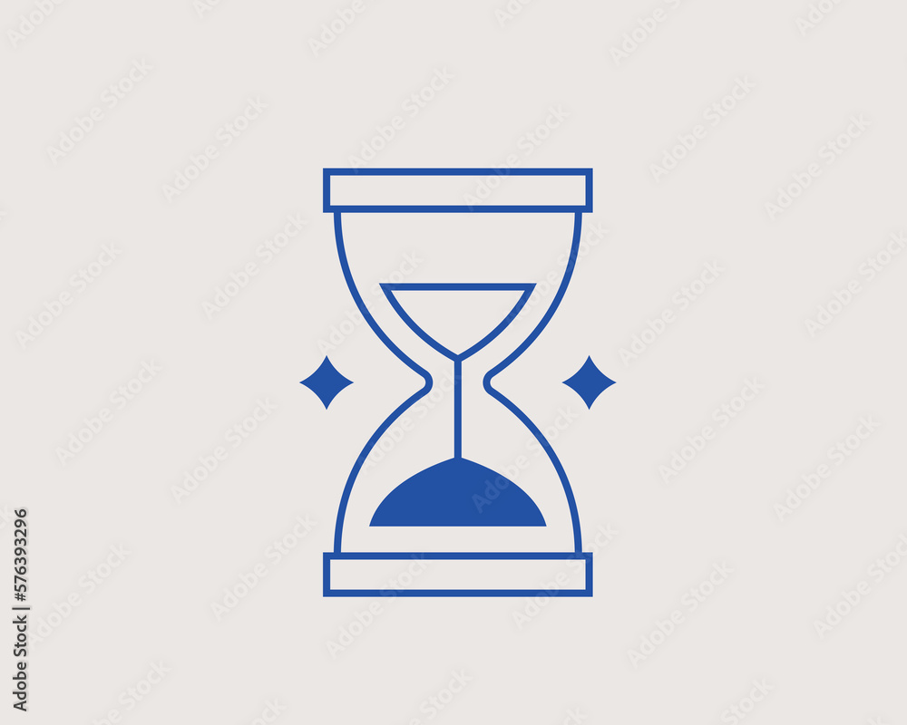 Concept of hourglass vector illustration in a flat style for website ...
