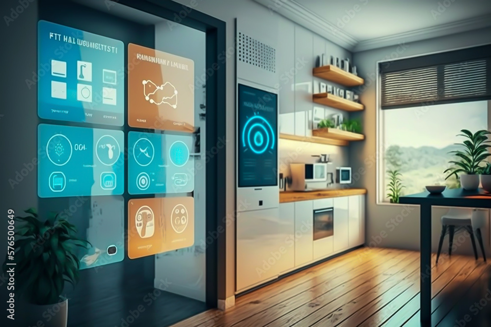 Ilustração smart home kitchen management system using augmented reality ...