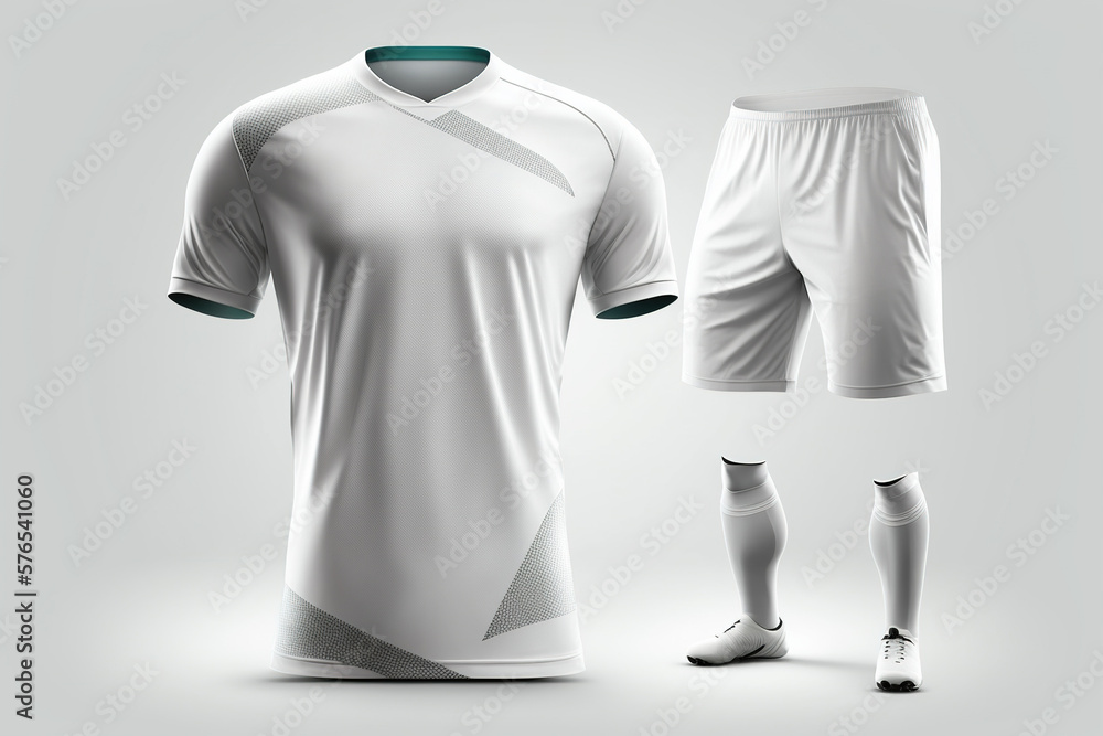 blank white jersey mockup for football club, Soccer. generative ai ...