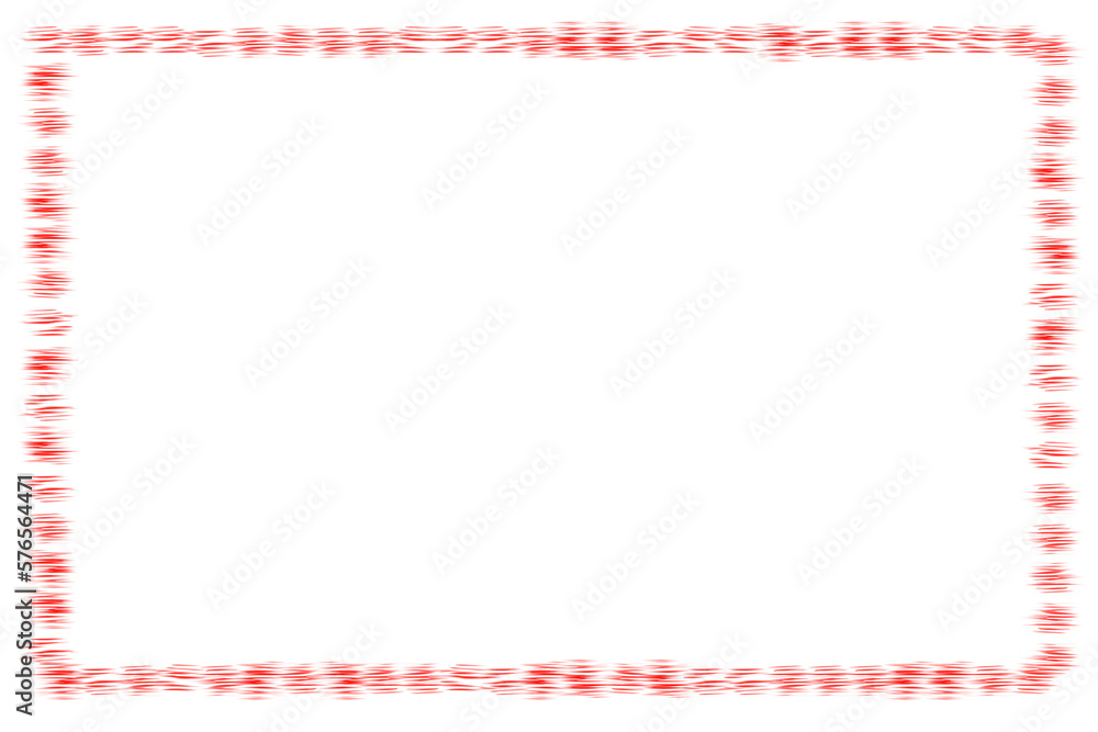 Rectangular red banner frames, borders, painted on transparent ...