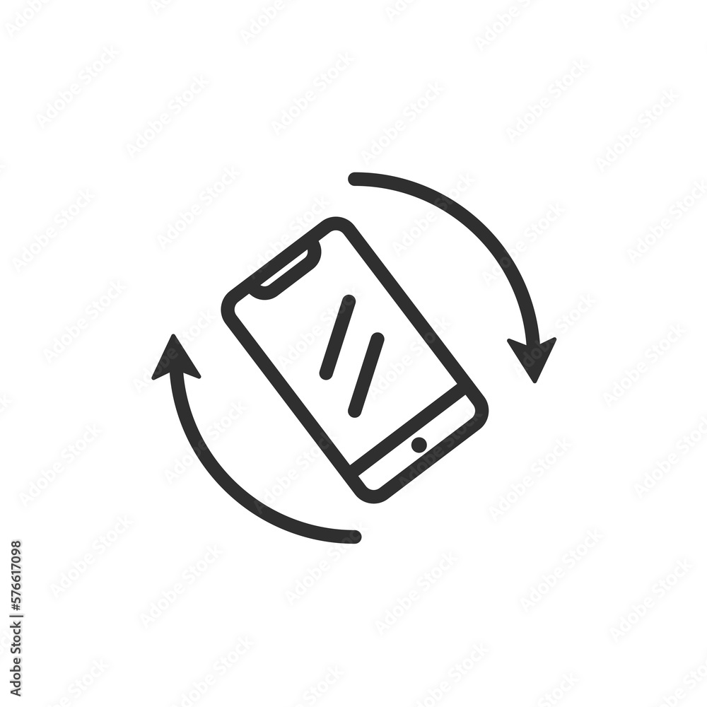 tilt icon. Thin line tilt icon from artificial intellegence collection ...