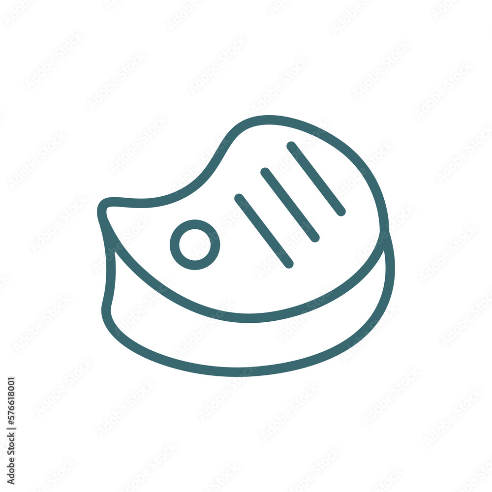 beef chop icon. Thin line beef chop icon from restaurant collection ...