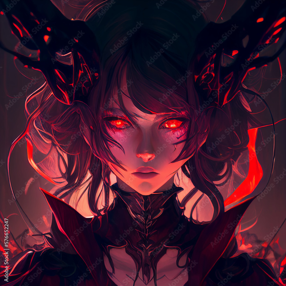 Anime Avatar Devil Woman Online Metaverse Identity Influencers Profile ...