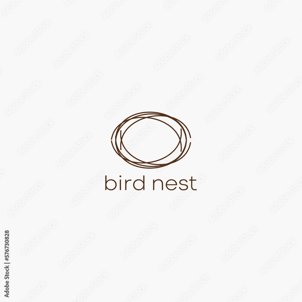 bird's nest logo design vector template Stock Vector | Adobe Stock