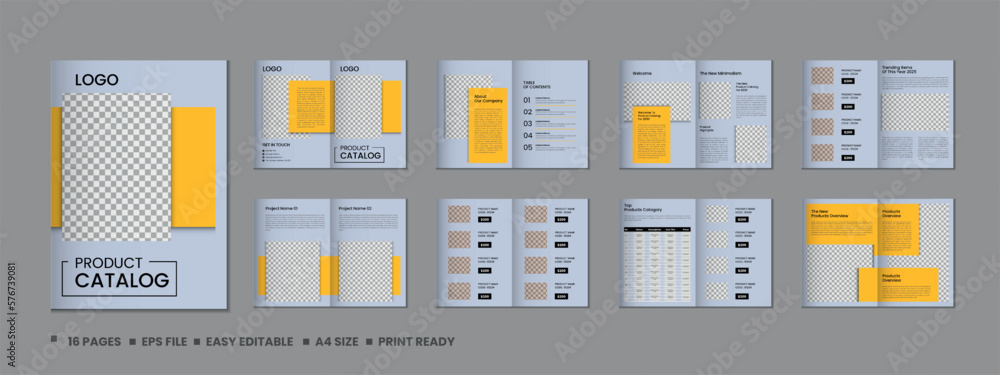 16 Pages product catalog, company profile, proposal, portfolio ...