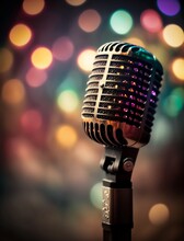 Vintage Microphone Retro Circles Free Stock Photo - Public Domain Pictures