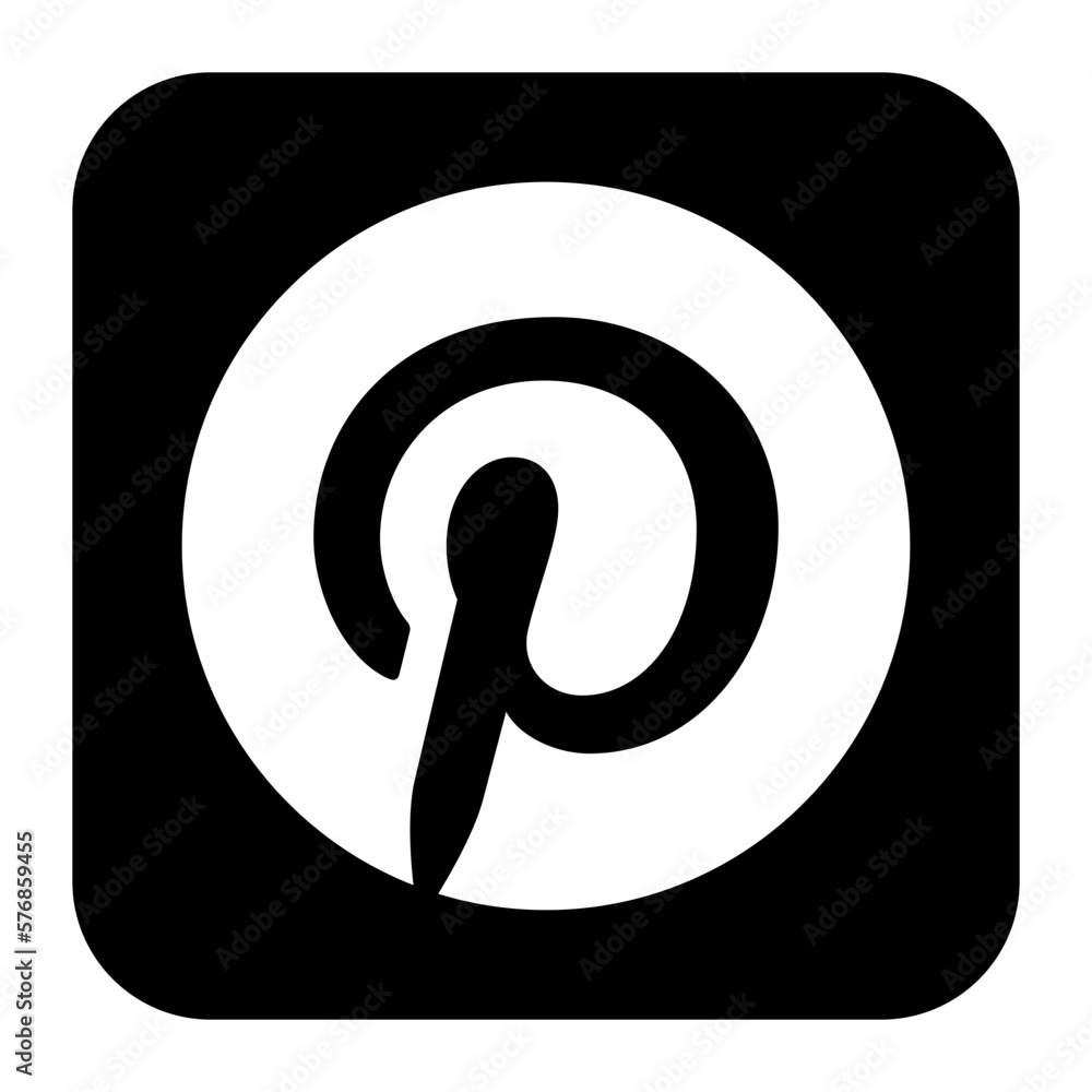 Pinterest Icon Black Png