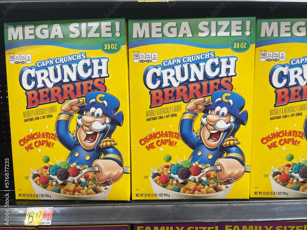 Walmart grocery store interior Cap n crunch cereal mega size and price ...