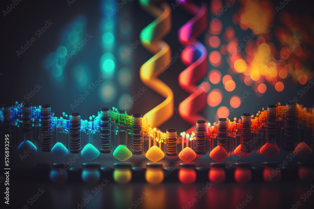 DNA sequence. Generative AI Stock Illustration | Adobe Stock
