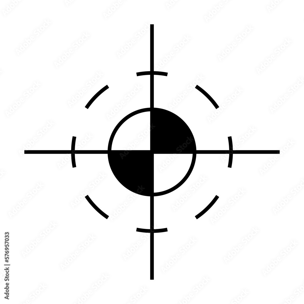 Center of Gtavity symbol, Center of mass and center mark for ...