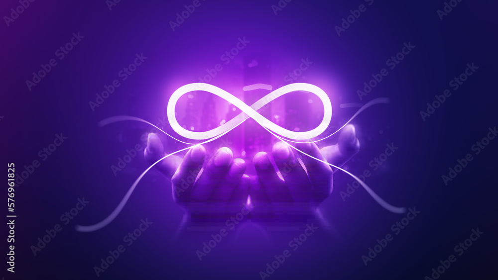 Unlimited network connection hologram technology on infinite loop ...