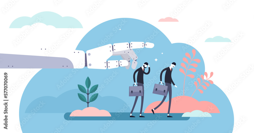 Unemployment illustration, transparent background. Flat tiny job loss ...