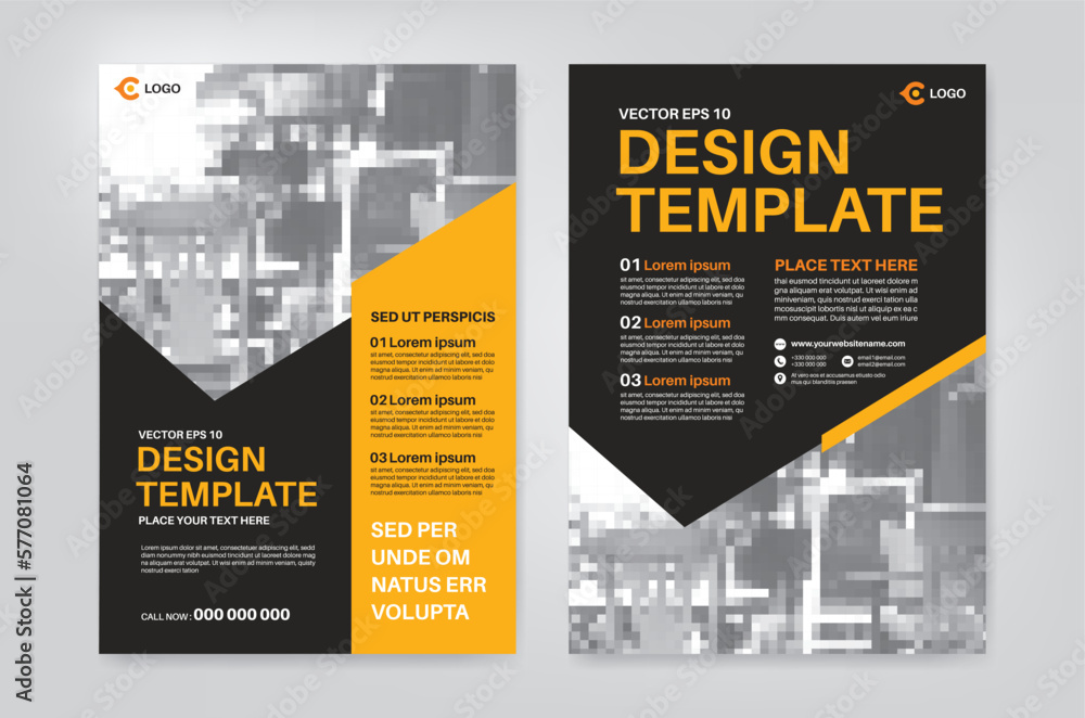 Vetor Vector layout design template for Leaflet / Poster / Flyer ...