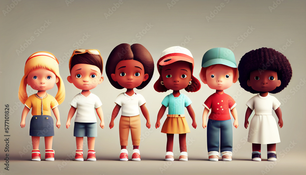 Set of children's avatars. Bundle of smiling faces of boys and girls ...
