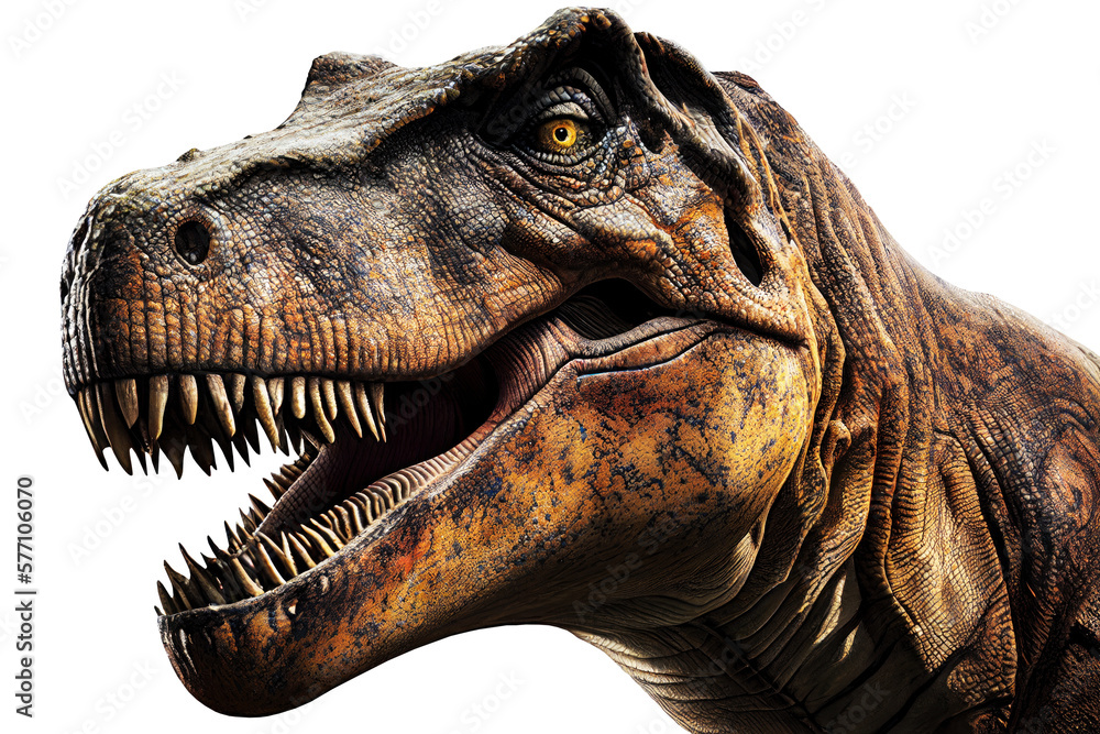 T-Rex dinosaur isolated on transparent background. Ai generated. Stock ...