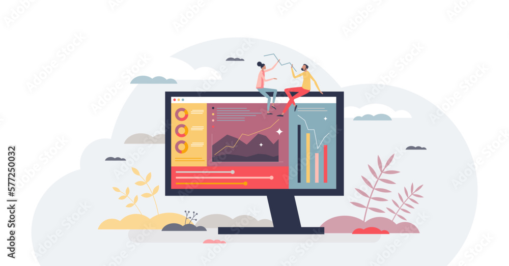 Data visualization and information presentation graphic tiny person ...