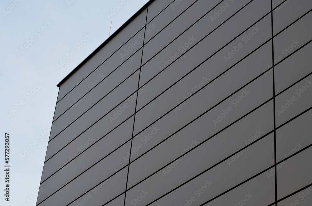 cladding of a building with a expanded metal lattice structure ...