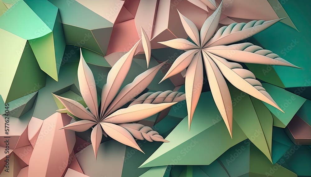 Beautiful Designer 420 Cannabis Seasonal Background with Overlapping ...