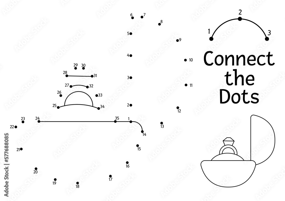 Image vectorielle Stock Vector dot-to-dot and color activity with cute ...