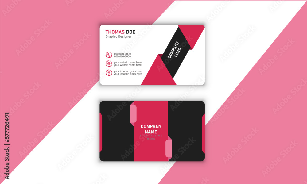 Printable visiting card Template modern vasrone. Stock Vector | Adobe Stock