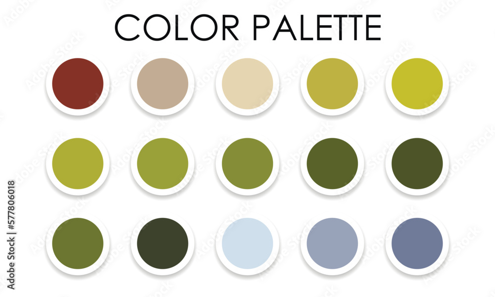 Collection of trendy color combinations. Color palette. Vector ...