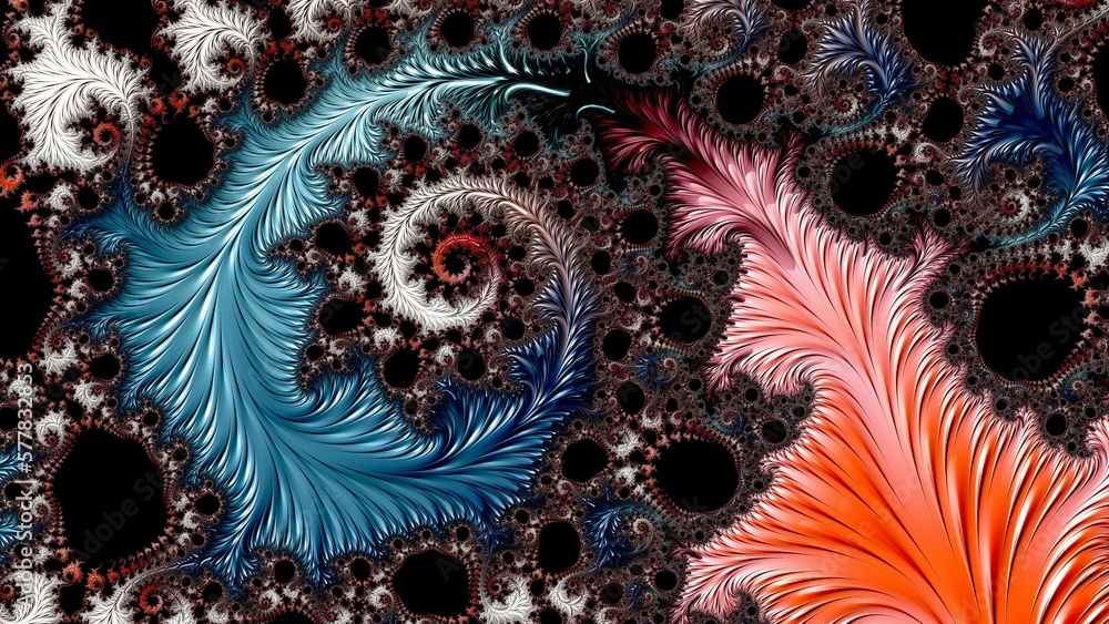 Fractal complex color - Mandelbrot set detail, digital artwork for creative graphic design Stock ...