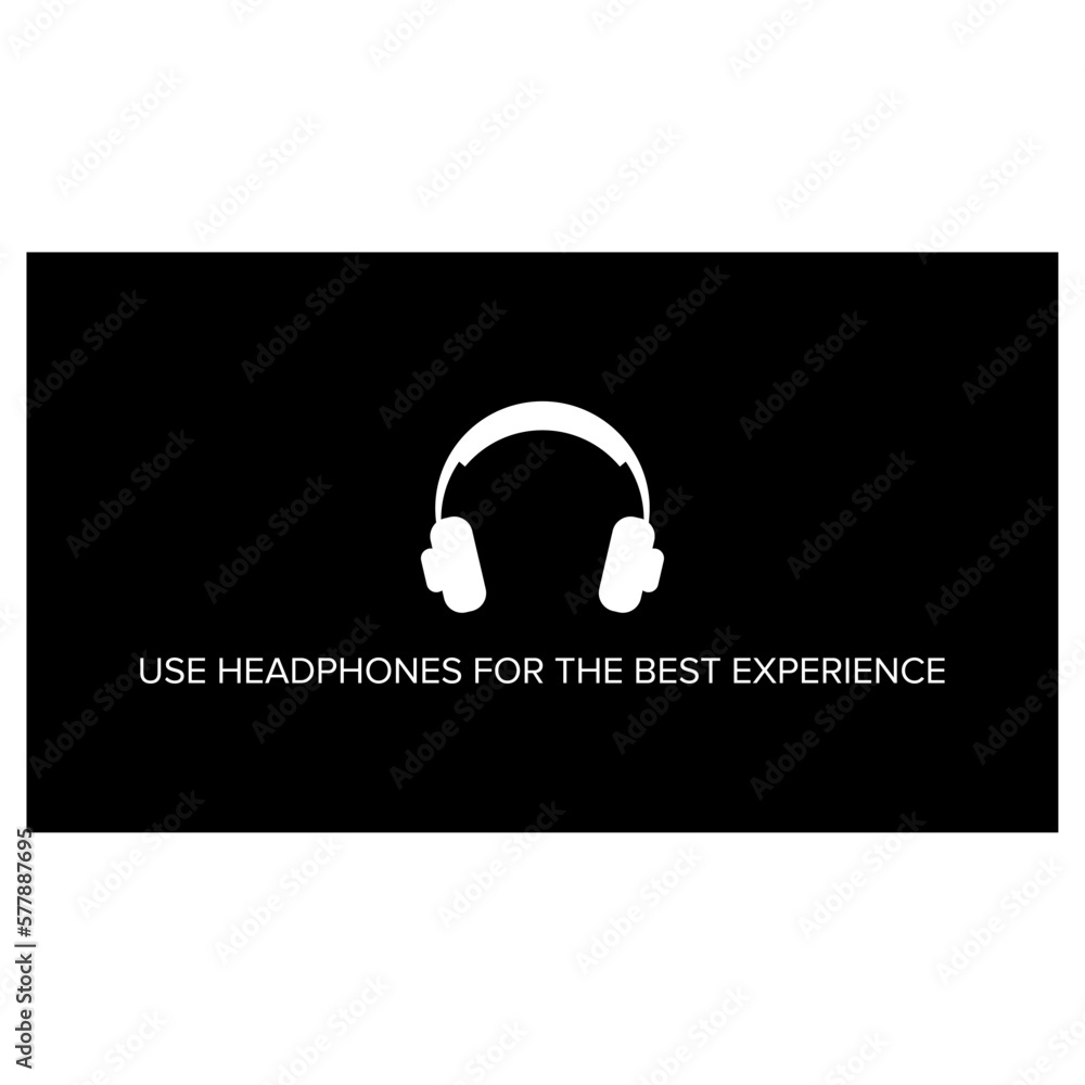 Headphones experience intro symbol design Stock Vector | Adobe Stock