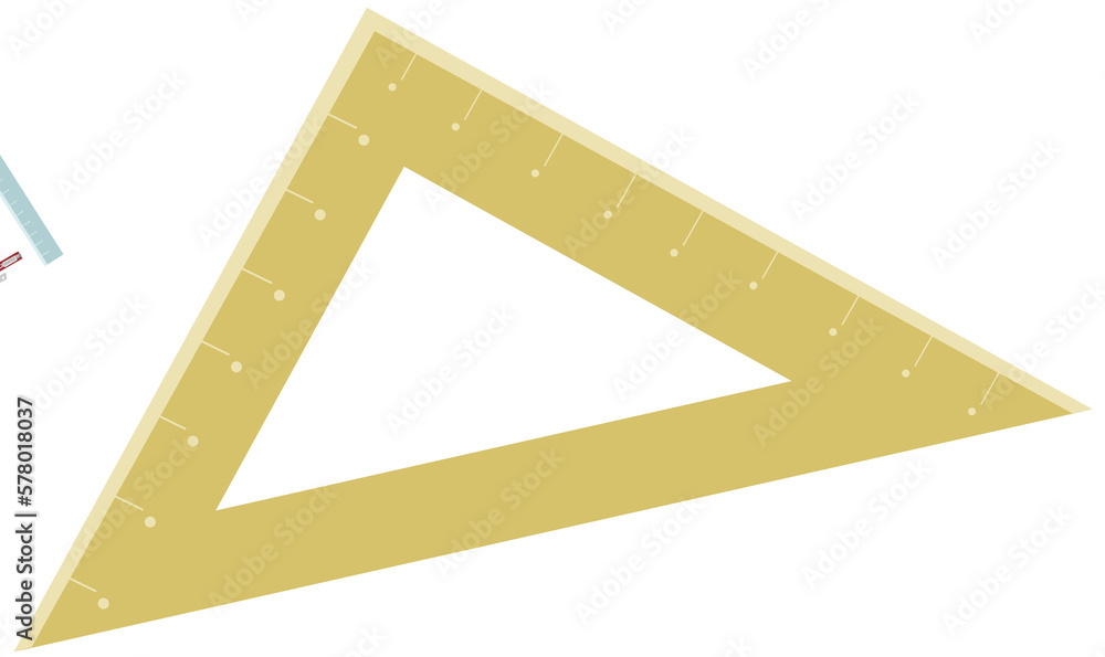 Set Square or Triangle Ruler, Tool For Measuring and Drawing Precise ...