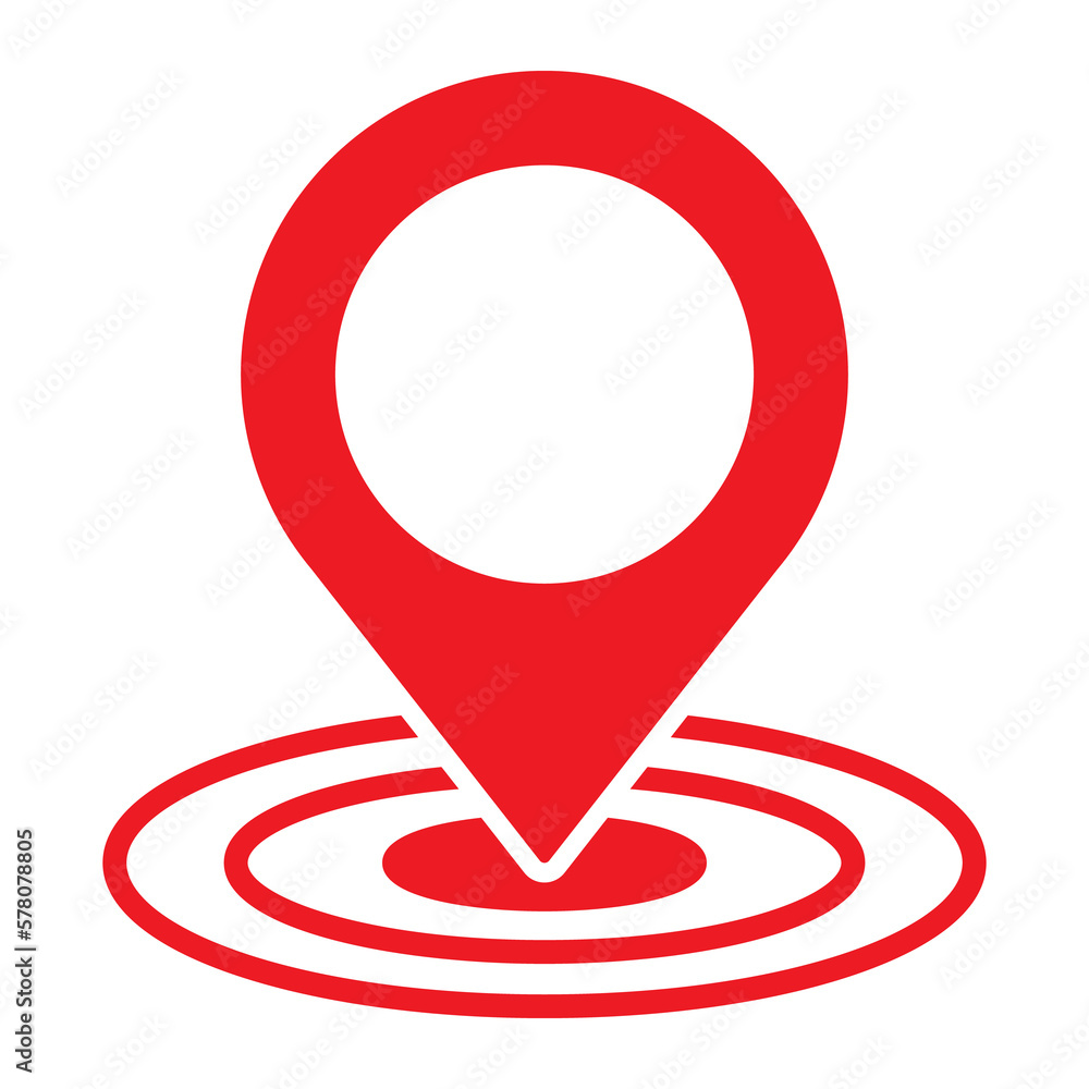 Earthquake location icon. Map pin and Earthquake illustration Stock ...