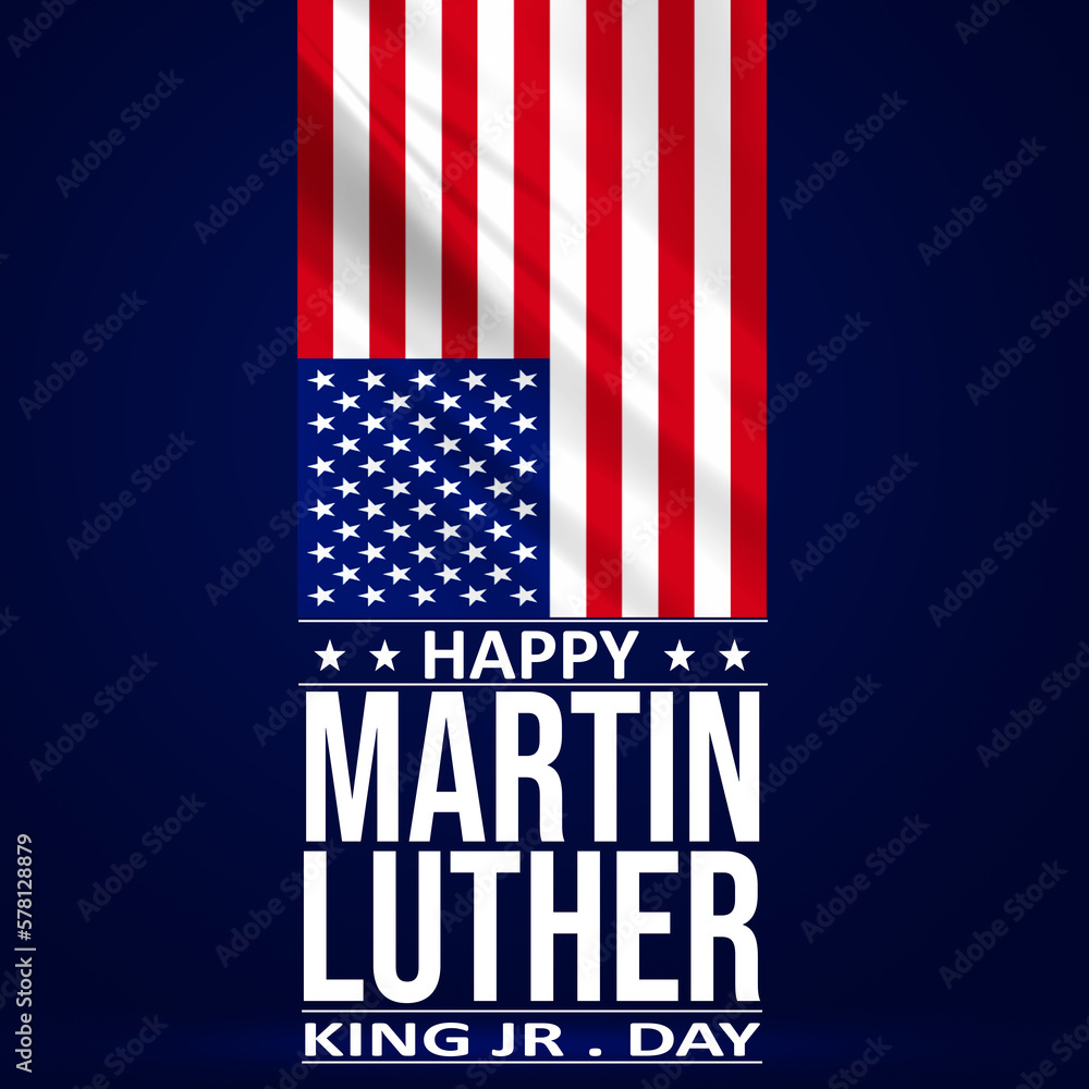 Happy Martin Luther King Jr. Day Background Latest Design with Waving ...