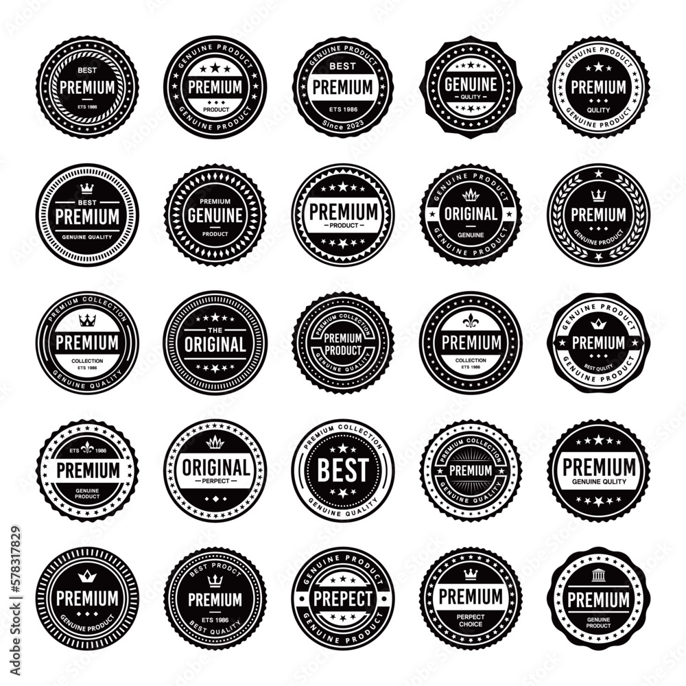 Classic Vintage Retro Premium Vector Badge, Emblem, Logo, Label ...