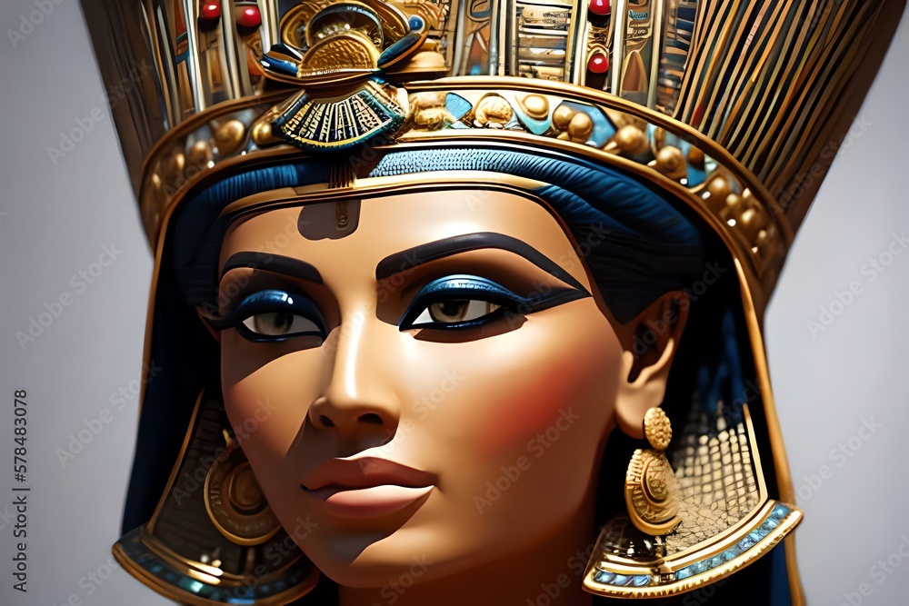 Beautiful Ancient Egyptian Queen Cleopatra Closeup. Generative AI Stock ...