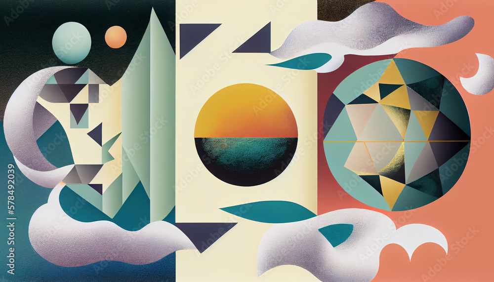 Ilustración de Stock Beautiful abstract and artsy wallpaper collage ...