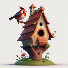 Bird House In Tree Free Stock Photo - Public Domain Pictures