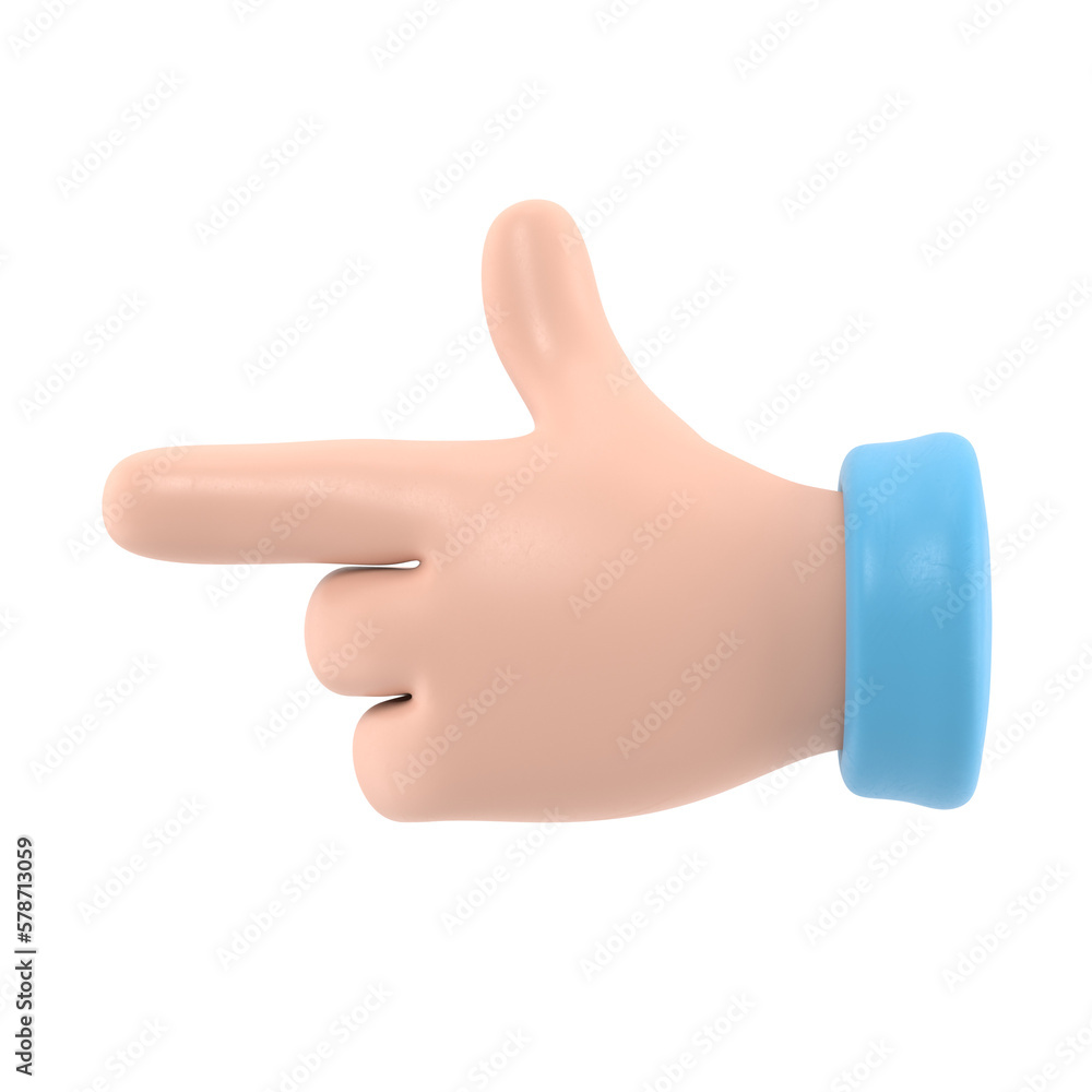 Transparent Backgrounds Mock-up.Cartoon character hand pointing gesture ...